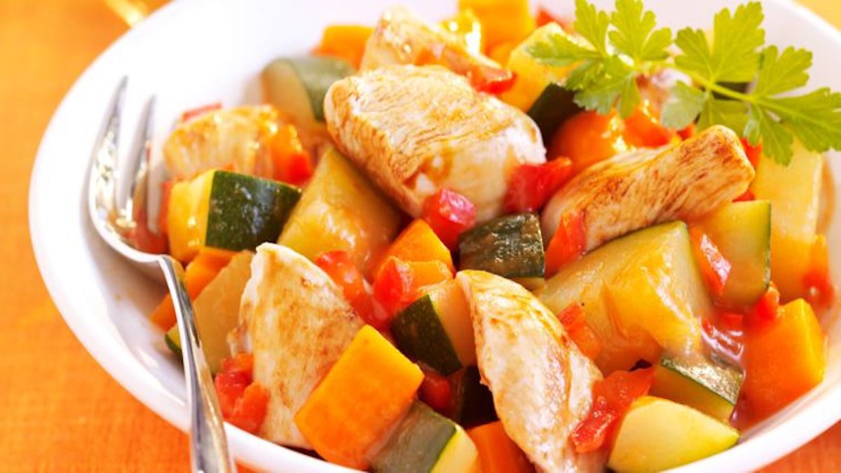 Escalopes De Poulet Aux Courgettes Et Pommes De Terre Gratinées Top