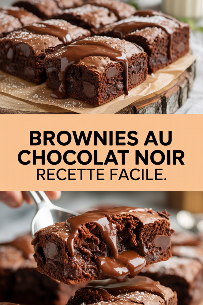 Brownies au chocolat noir recette facile - Top Recettes