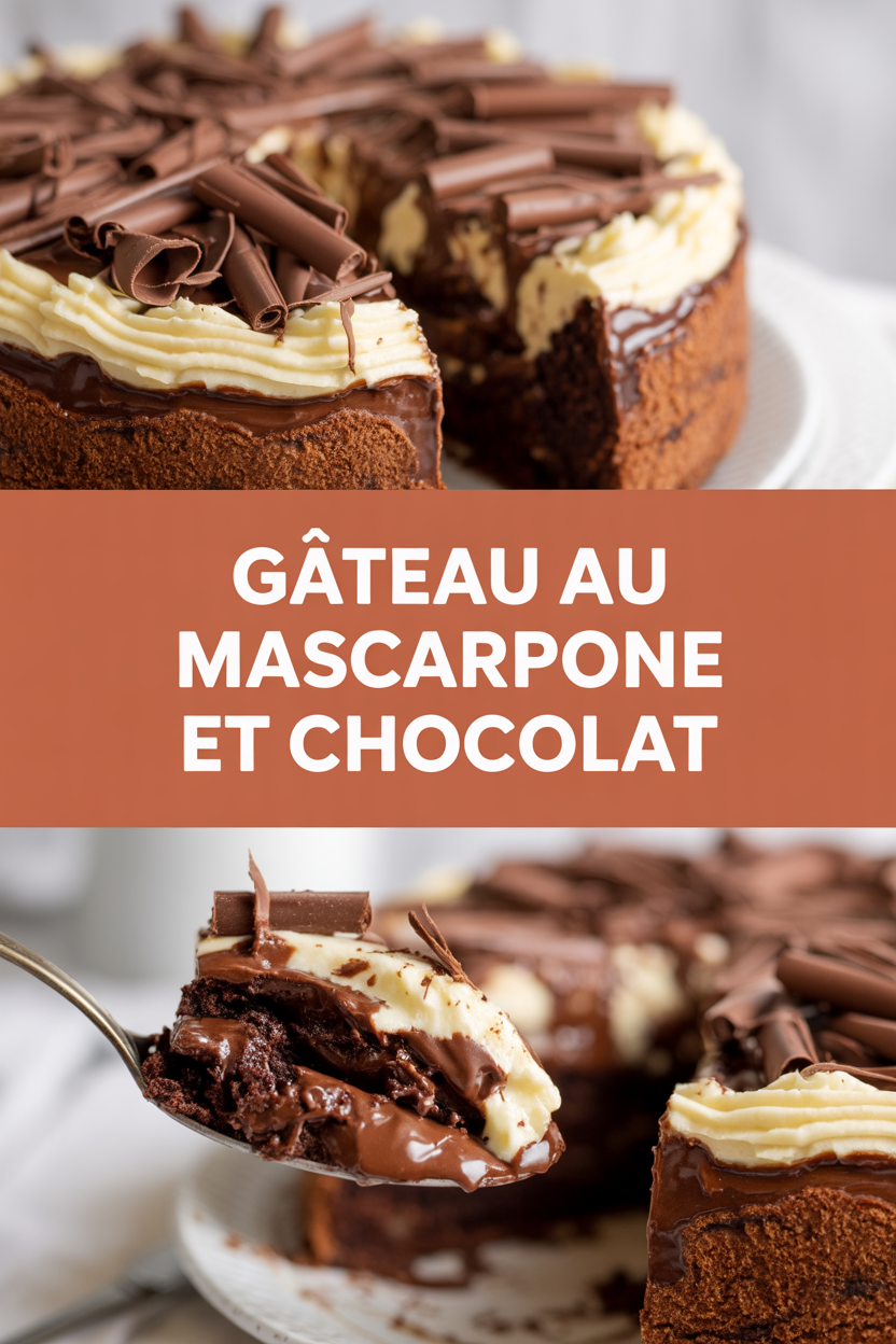 Gâteau au mascarpone et chocolat - Top Recettes
