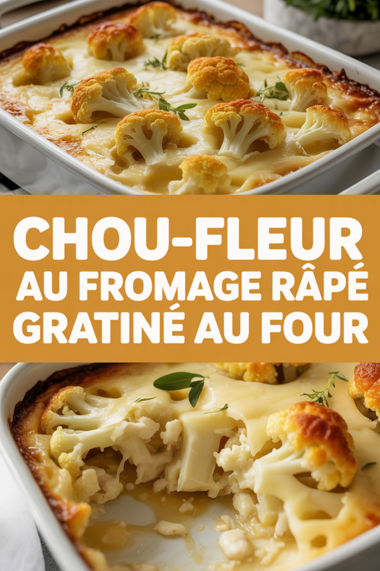 Chou-fleur au fromage râpé gratiné au four - Top Recettes