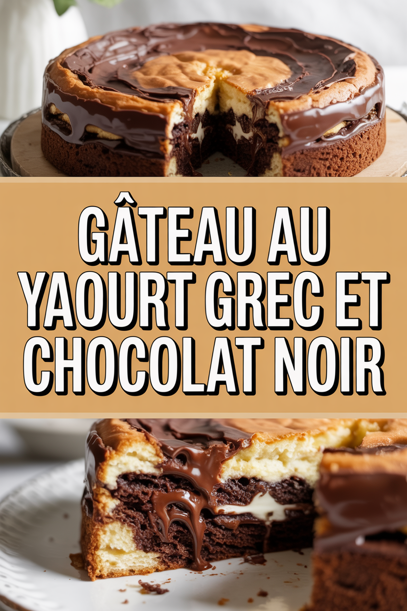 Gâteau au yaourt grec et chocolat noir - Top Recettes