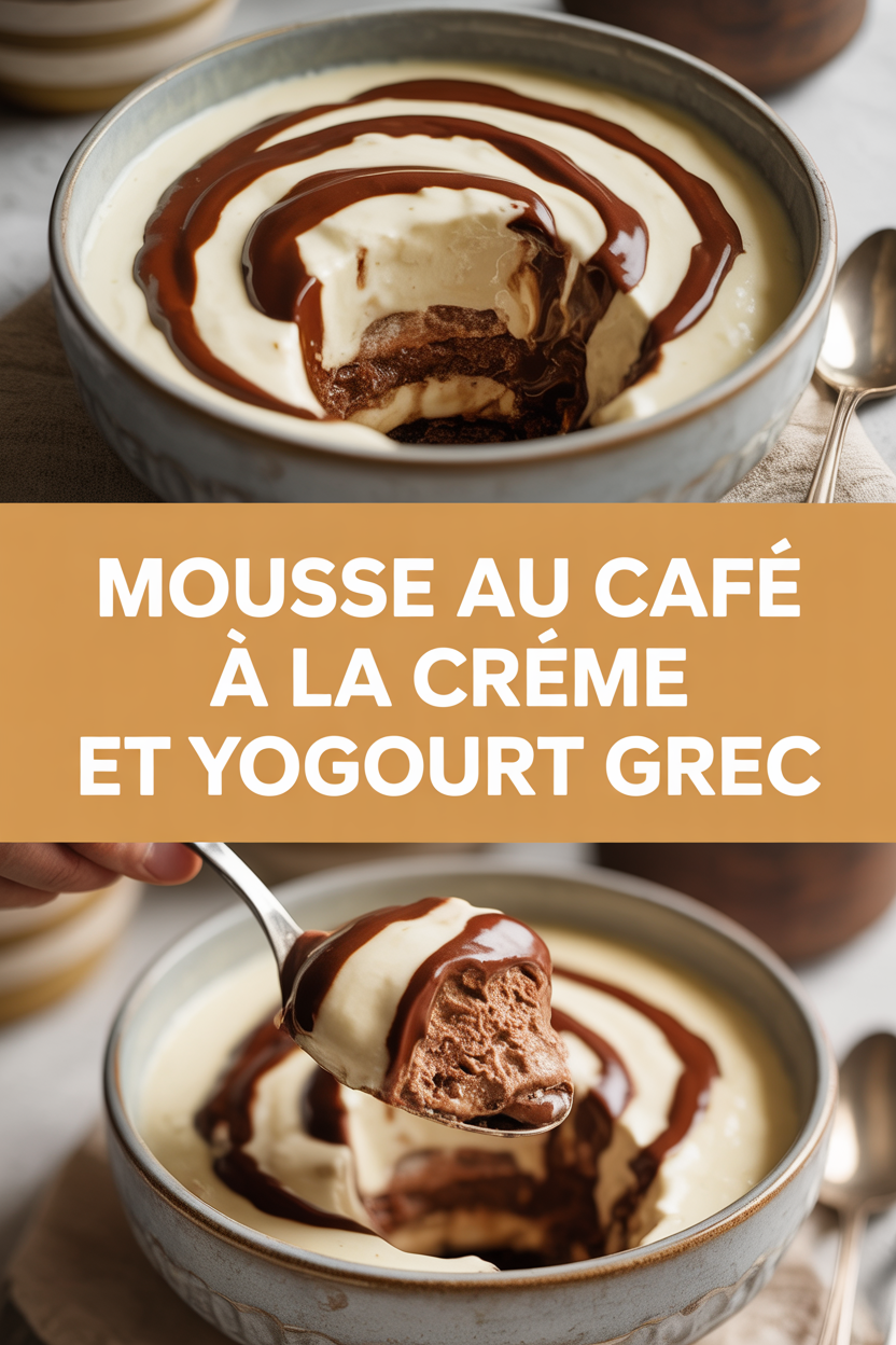 Mousse au café à la crème et yogourt grec - Top Recettes