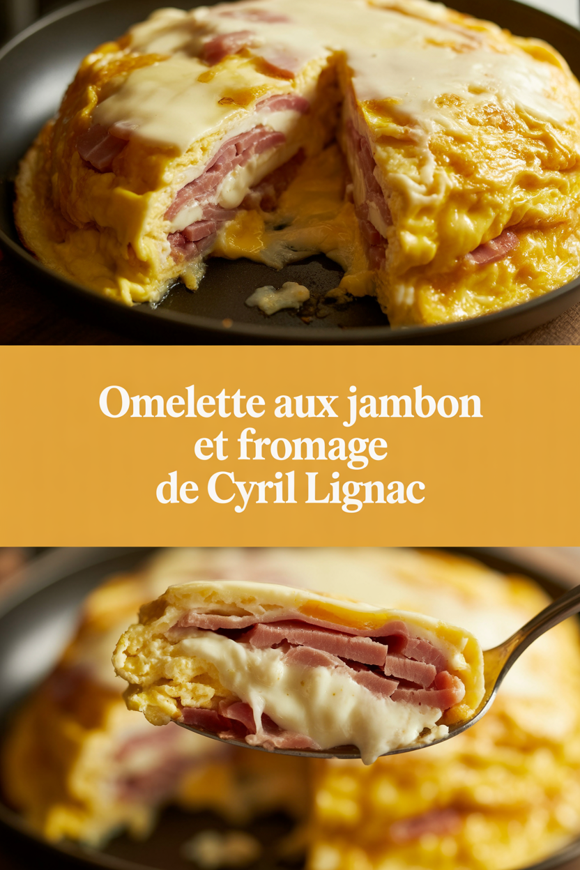 Omelette aux jambon et fromage de Cyril Lignac - Top Recettes
