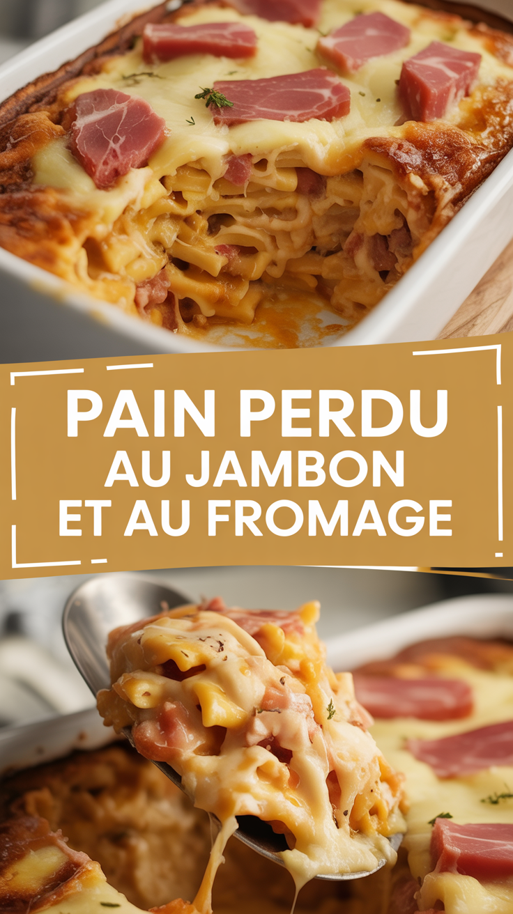 Pain perdu au Jambon et au Fromage - Top Recettes