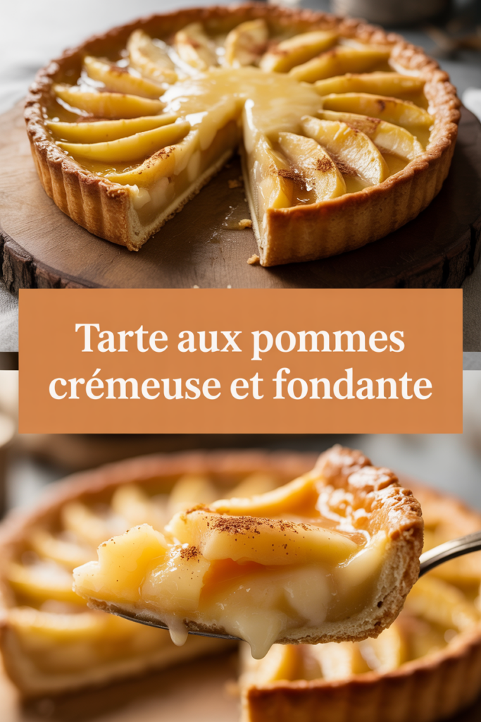 Tarte aux pommes crémeuse et fondante - Top Recettes
