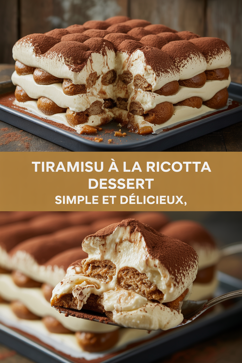Tiramisu à la ricotta Dessert simple et délicieux - Top Recettes