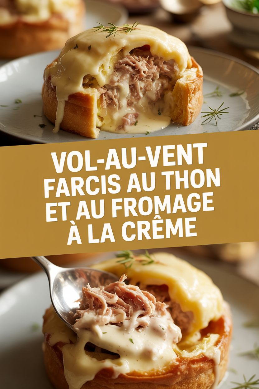 Vol-au-vent farcis au thon et au fromage à la crème - Top Recettes